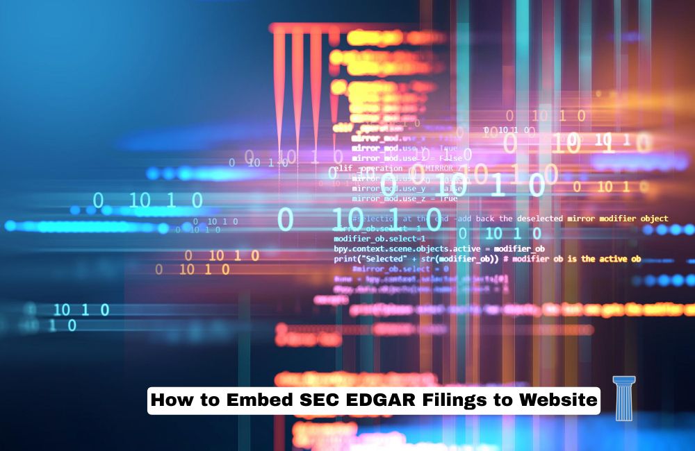 How to Embed SEC EDGAR Filings to Website