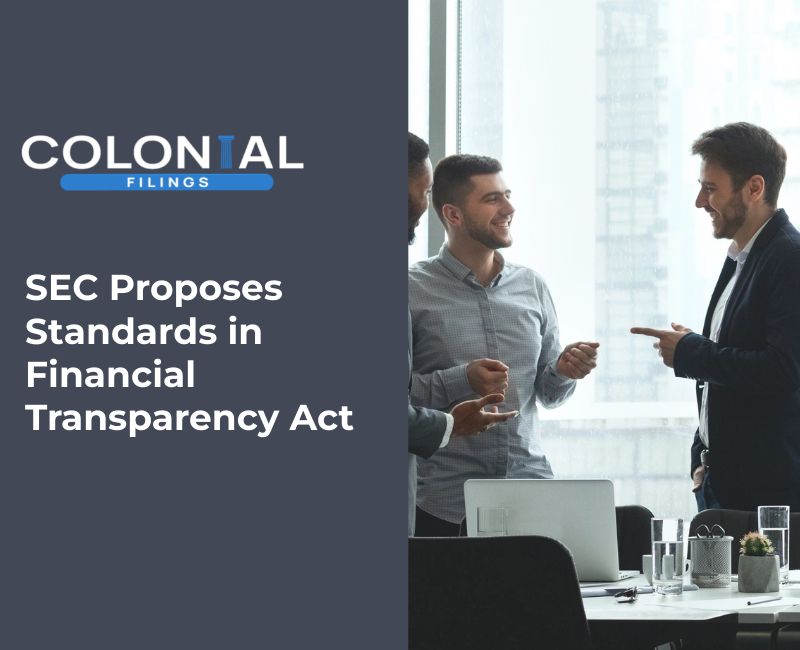 SEC Proposes Joint Standards in Financial Transparency Act